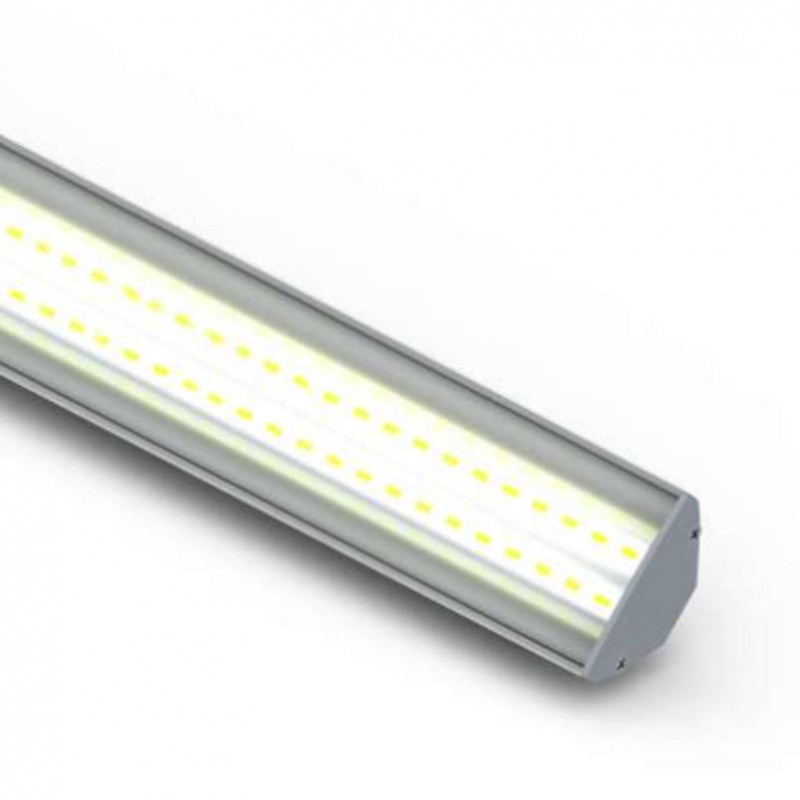 Extra wide 45° Corner profile For double row (2x8mm) LED strip incl ...